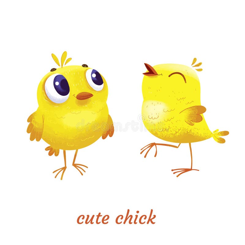 Cute Cartoon Chicken. Vector Illustration Stock Vector - Illustration ...