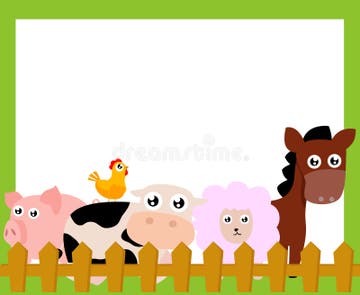 Farm animals and frame stock vector. Illustration of farm - 35468455