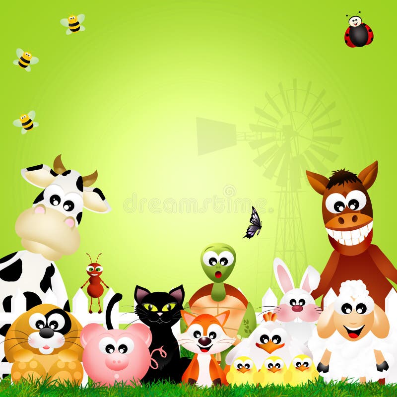 Animal farm frame stock illustration. Illustration of hogling - 14335093