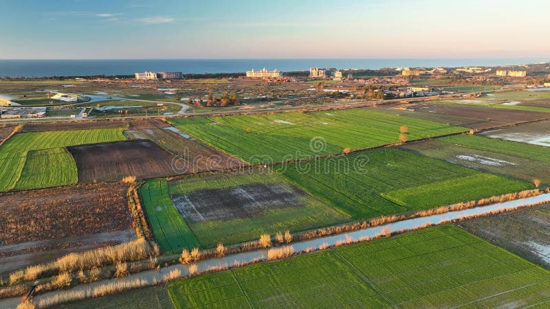 Farm Background Texture 4 K Aerial View 4K Stock Video - Video of ...