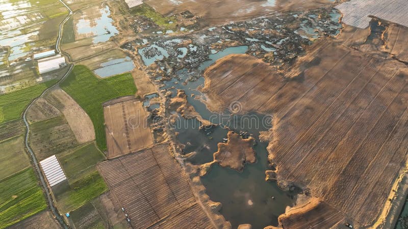 Farm Background Texture 4 K Aerial View 4K Stock Video - Video of field ...