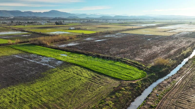 Farm Background Texture 4 K Aerial View 4K Stock Footage - Video of ...