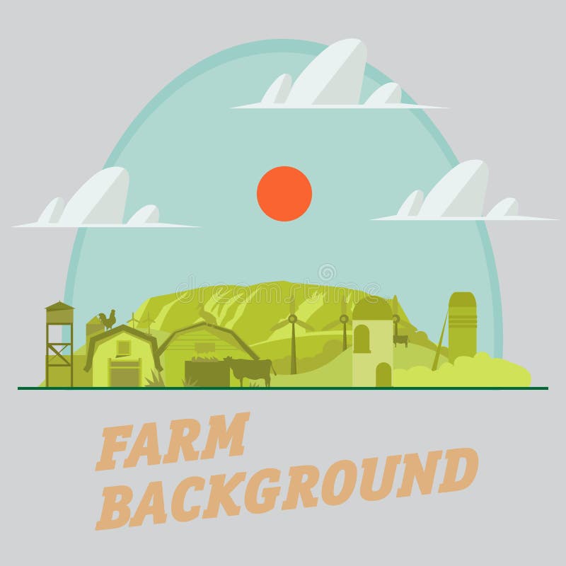 Vector Farm Themed Background Stock Vector - Illustration of apple ...