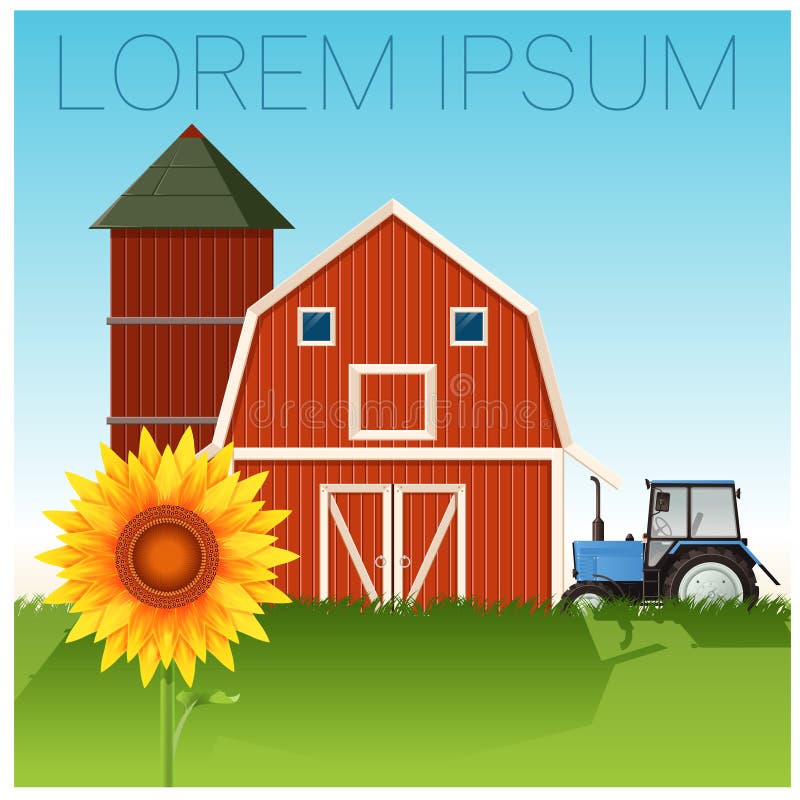 Farm field banner stock vector. Illustration of foliage - 62355250