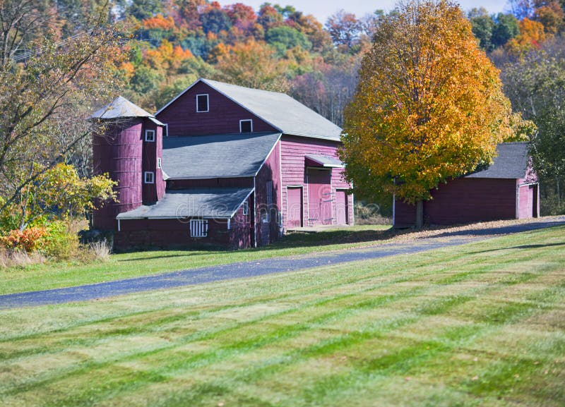 New England farm stock photo. Image of house, american - 40865016