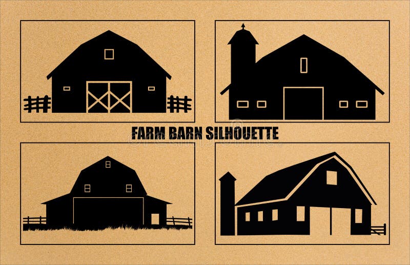 Farm Barn Black Filled Solid Icon, Barn Farm Building Vector Silhouette ...