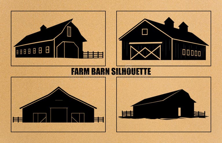Farm Barn Black Filled Solid Icon, Barn Farm Building Vector Silhouette ...