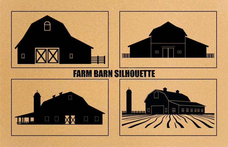 Farm Barn Black Filled Solid Icon, Barn Farm Building Vector Silhouette ...