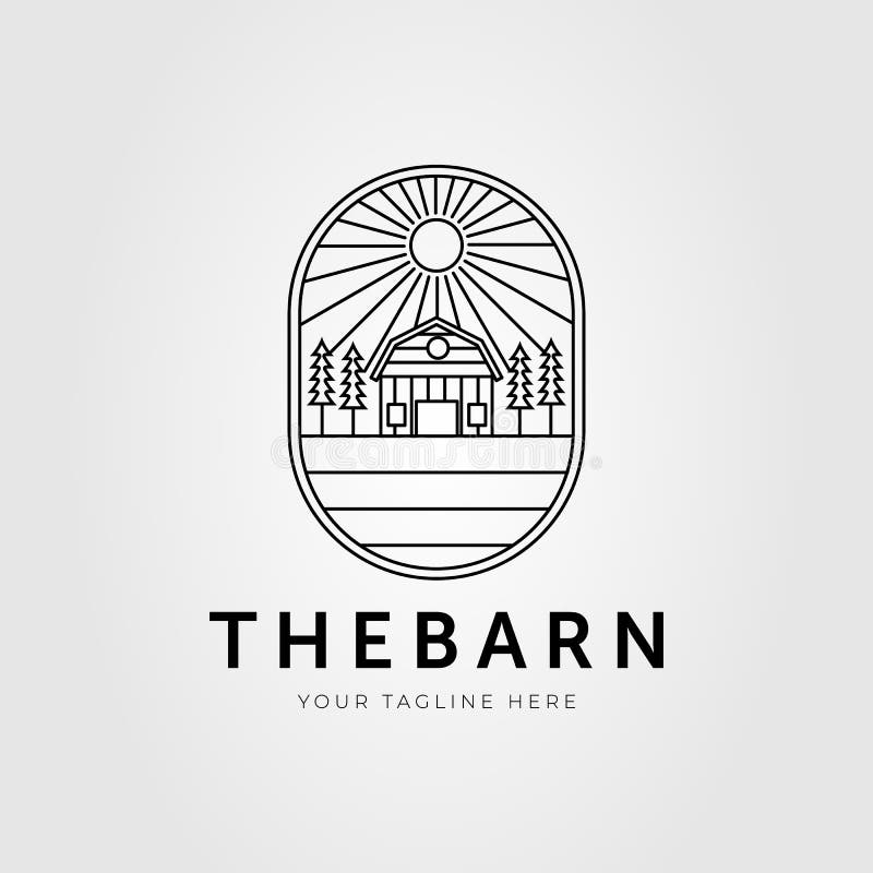 Red Barn Farm House Logo Vector Illustration Design Stock Vector ...