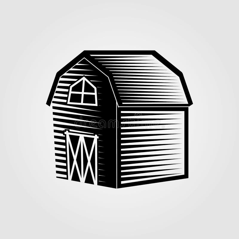 Farm Barn Icon Isolated on White Background Stock Vector - Illustration ...