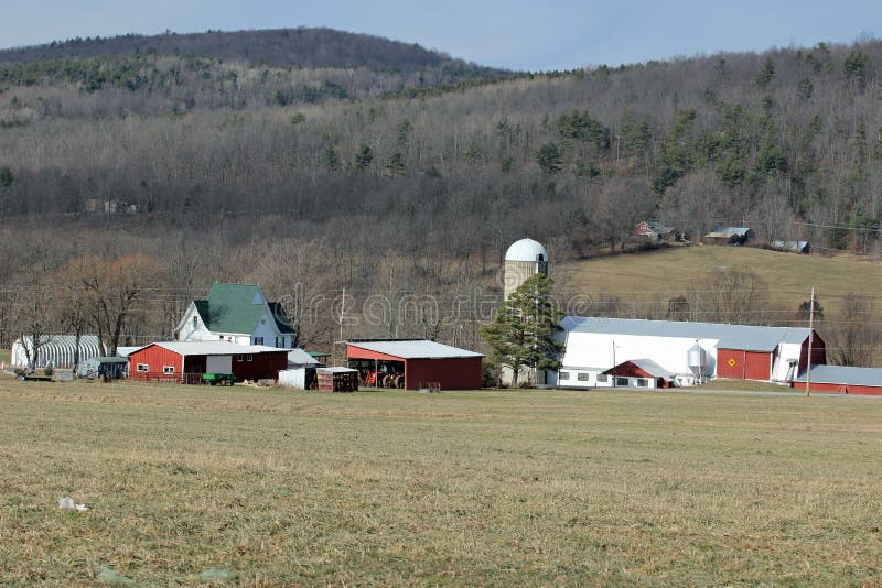 Farm and barn stock image. Image of trees, farm, grass - 66768243