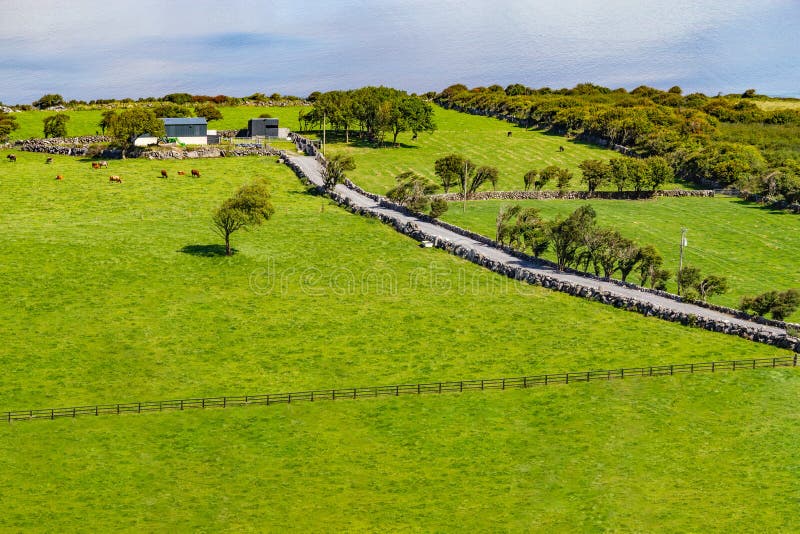 Farm and Beach in Ballyvaughan Stock Photo - Image of galway, clare ...