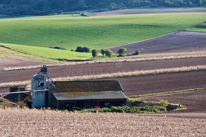 Farm Building Barn in Landscape Stock Image - Image of dramatic, beauty ...