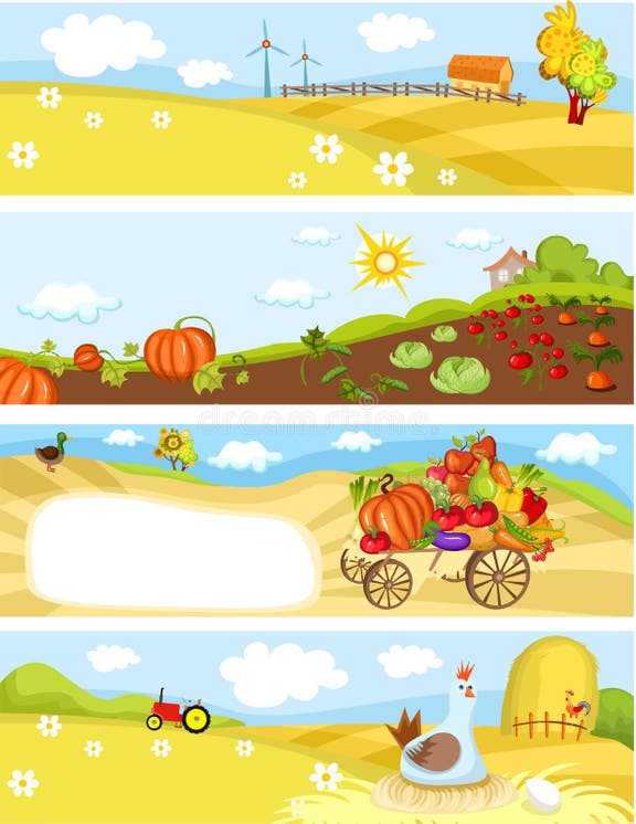 Farm cards stock vector. Illustration of fresh, kitchen - 17594022