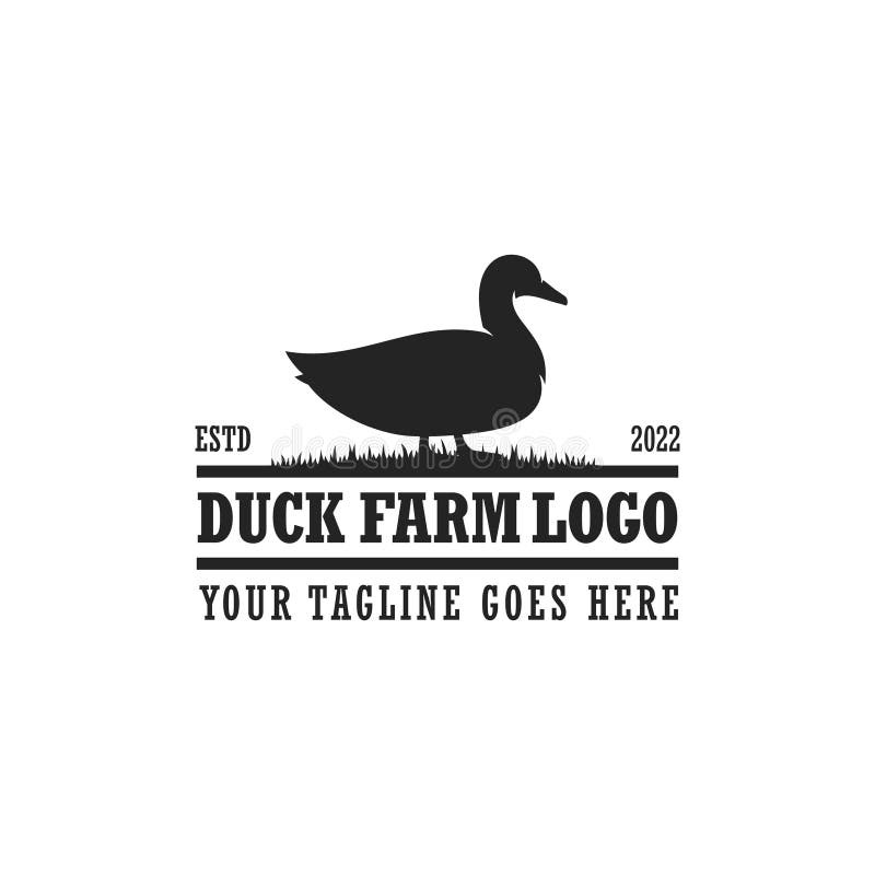 Duck farm logo design stock illustration. Illustration of black - 269169499