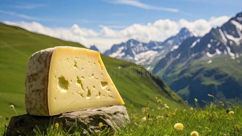 Farm Cheese, Alpine Background Stock Image - Image of freshness ...
