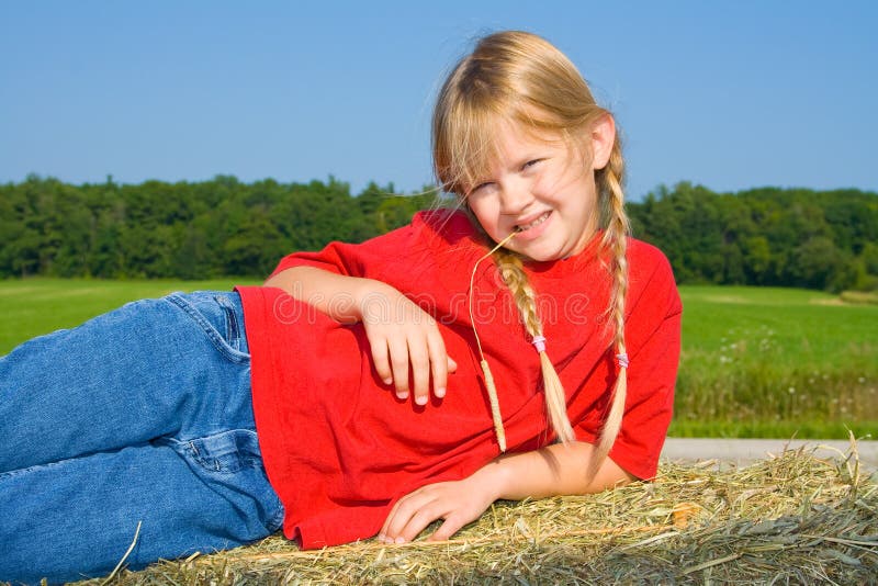 Farm child. stock image. Image of childhood, braided - 10547359