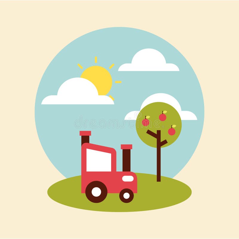 Farm Circle Vector Design Illustration Stock Vector - Illustration of ...