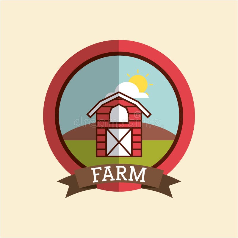 Farm Circle Vector Design Illustration Stock Vector - Illustration of ...