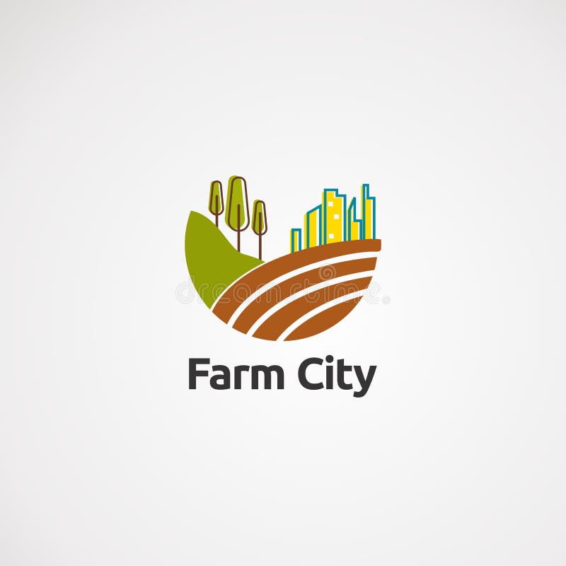 Farm City Logo Vector, Icon, Element, and Template for Company Stock ...