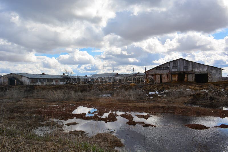 Farm in the collapse stock image. Image of lifeless, village - 53344845