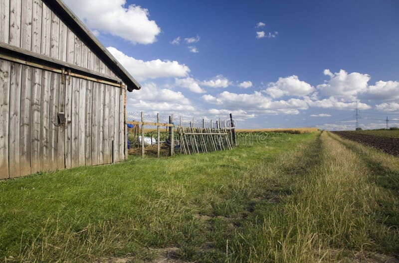 Farm in countryside stock photo. Image of barn, fields - 10405574