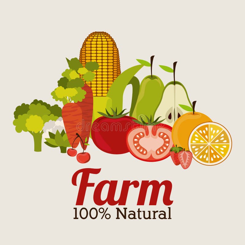 Natural Food Farm Agriculture Products Flat Isometric Vector 3d Stock ...