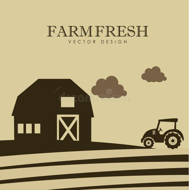 Farm Design, Vector Illustration. Stock Vector - Illustration of water ...