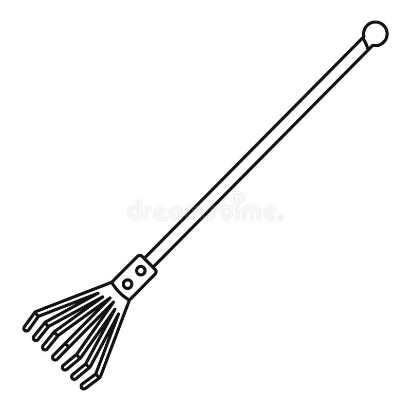 Leaf Rake Outline Stock Illustrations – 2,752 Leaf Rake Outline Stock ...