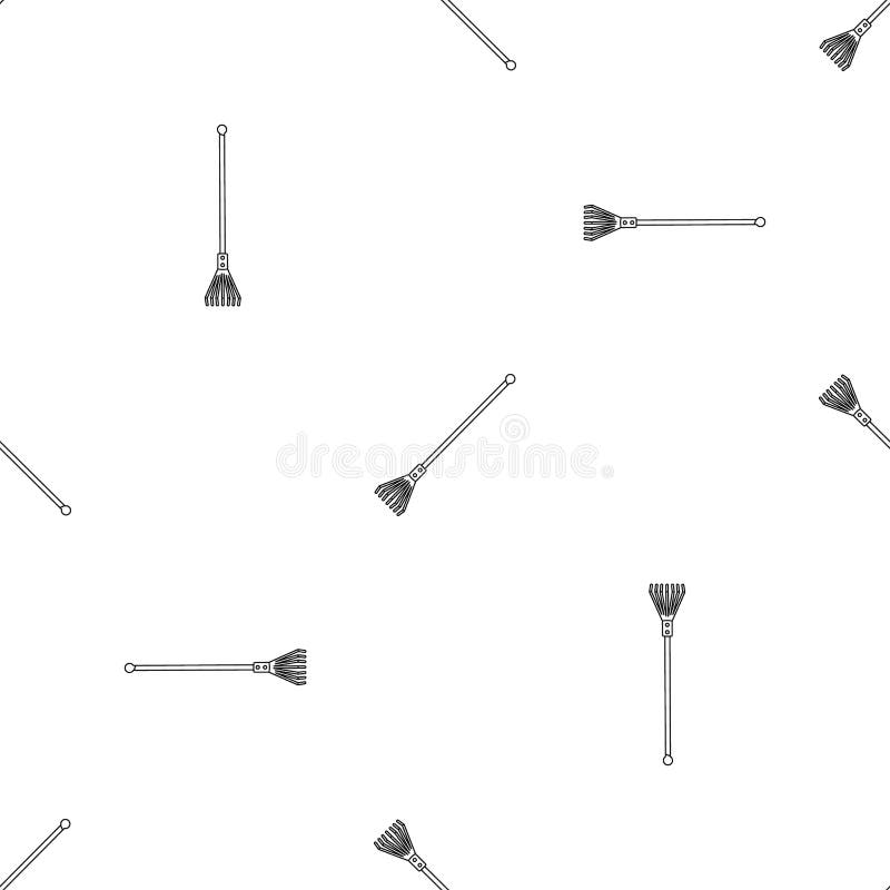 Farm Fan Rake Pattern Seamless Vector Stock Vector - Illustration of ...