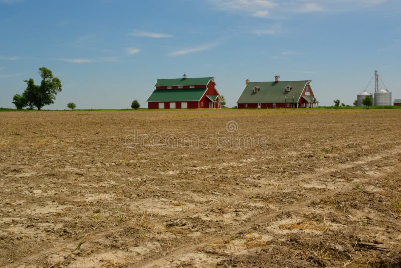 Farm And Farmland In The Midwest Stock Photo - Image of grain, earth ...