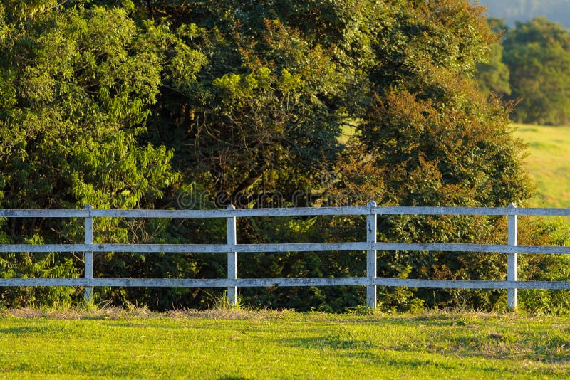 Farm Fence on a Beautiful Sunset Stock Photo - Image of foliage, sunset ...