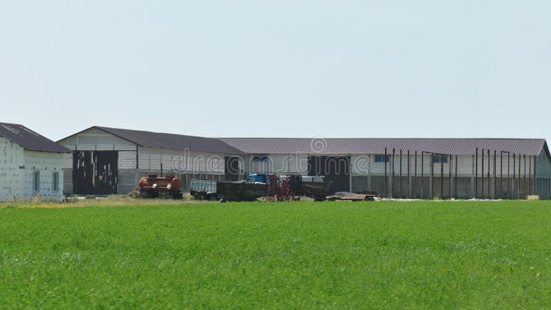 Farm with field stock image. Image of house, detail - 120555801