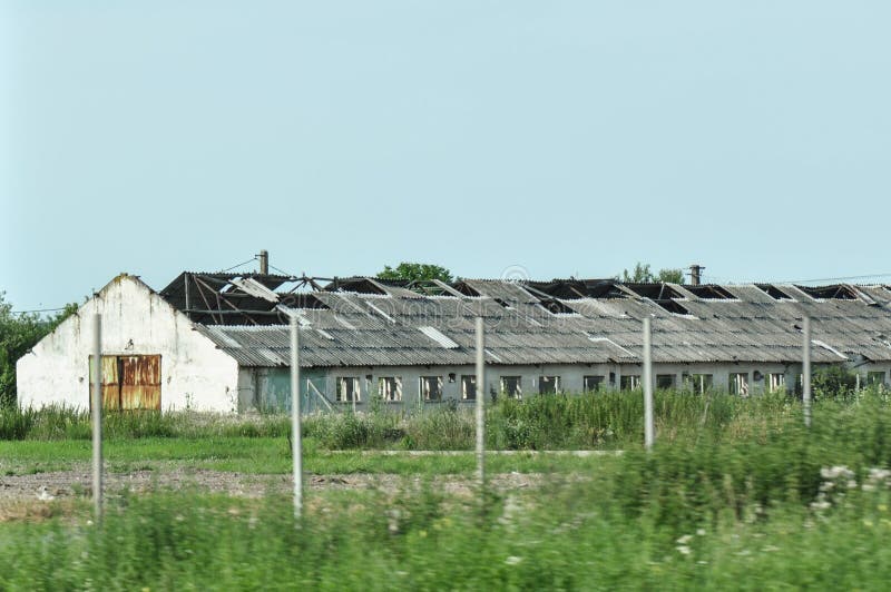 Abandoned farm with field stock photo. Image of abandoned - 120583942