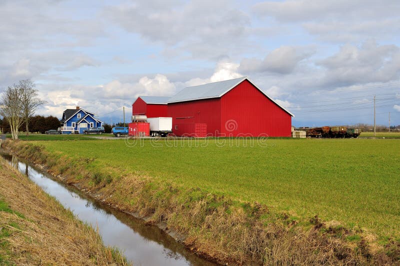 Farm field in spring time stock image. Image of ditch - 30460377