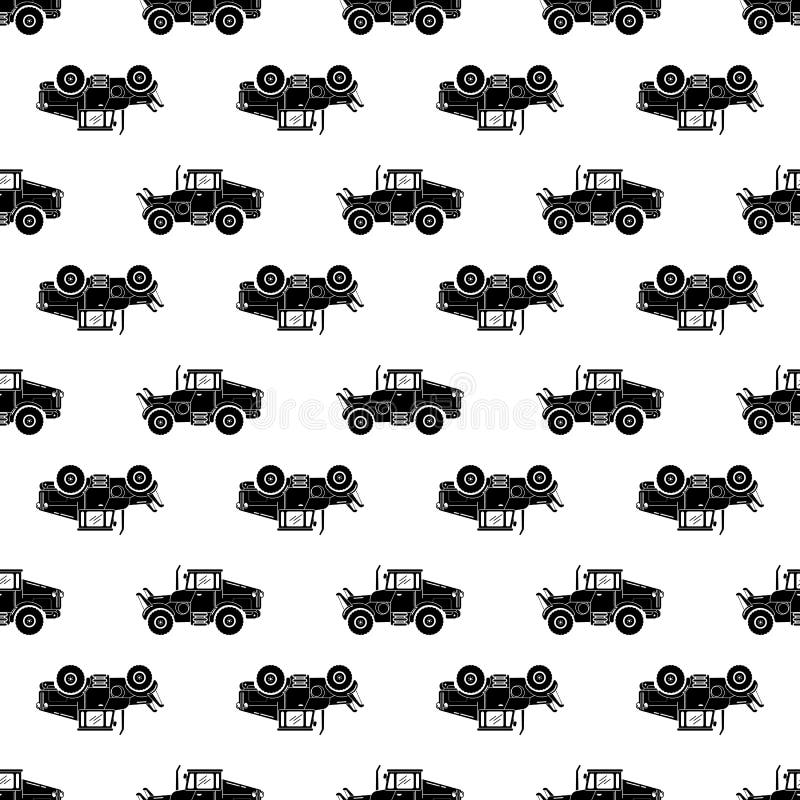 Farm Field Tractor Pattern Seamless Vector Stock Vector - Illustration ...