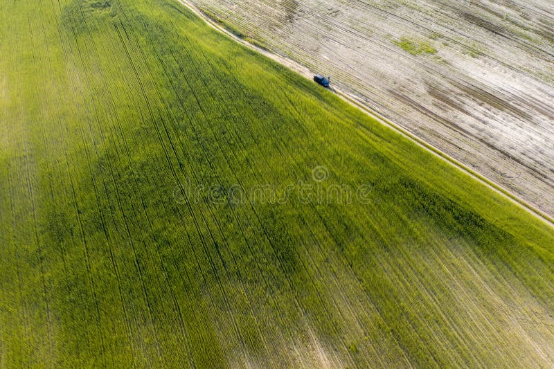 Farm Field, View from Above Stock Image - Image of field, farming ...
