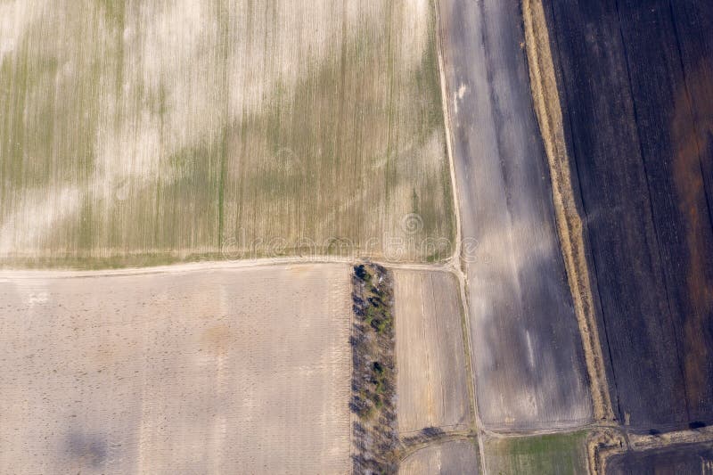 Farm Field, View from Above Stock Photo - Image of landscape, grass ...