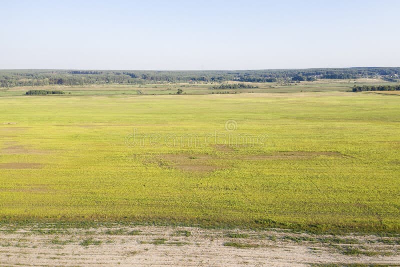 Farm Field, View from Above Stock Image - Image of harvester, land ...
