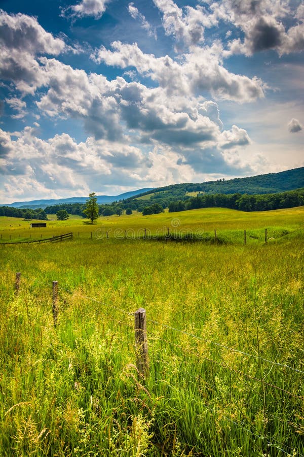 Farm Fields in the Rural Potomac Highlands of West Virginia. Stock ...