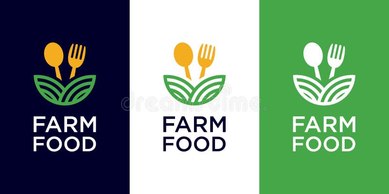 Farm Food Logo Design Vector Stock Vector - Illustration of premium ...