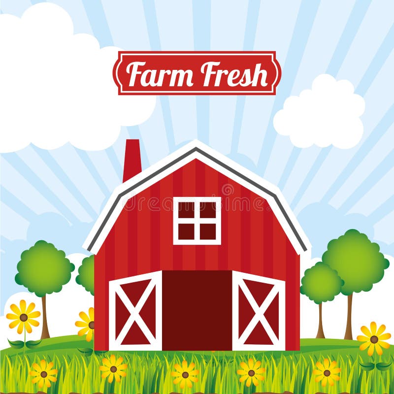 Farm fresh design stock vector. Illustration of product - 64055897