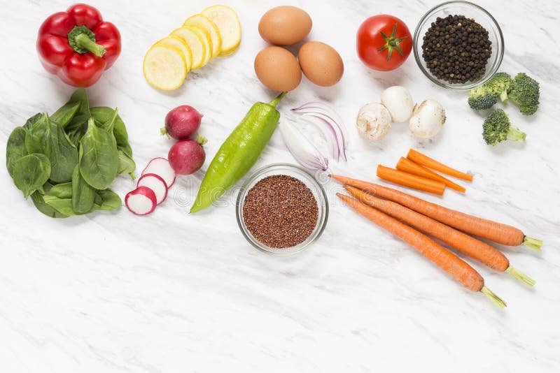 Farm Fresh Items on Marble Slab Stock Photo - Image of farm, carrots ...