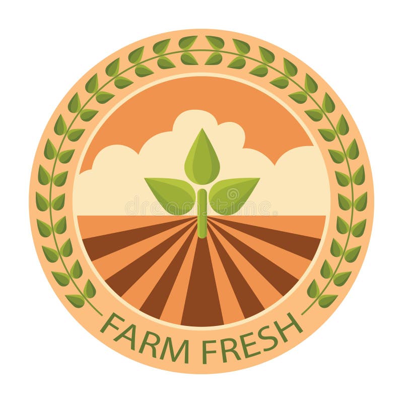 Farm Fresh Label. Vector Illustration Decorative Design Stock Vector ...