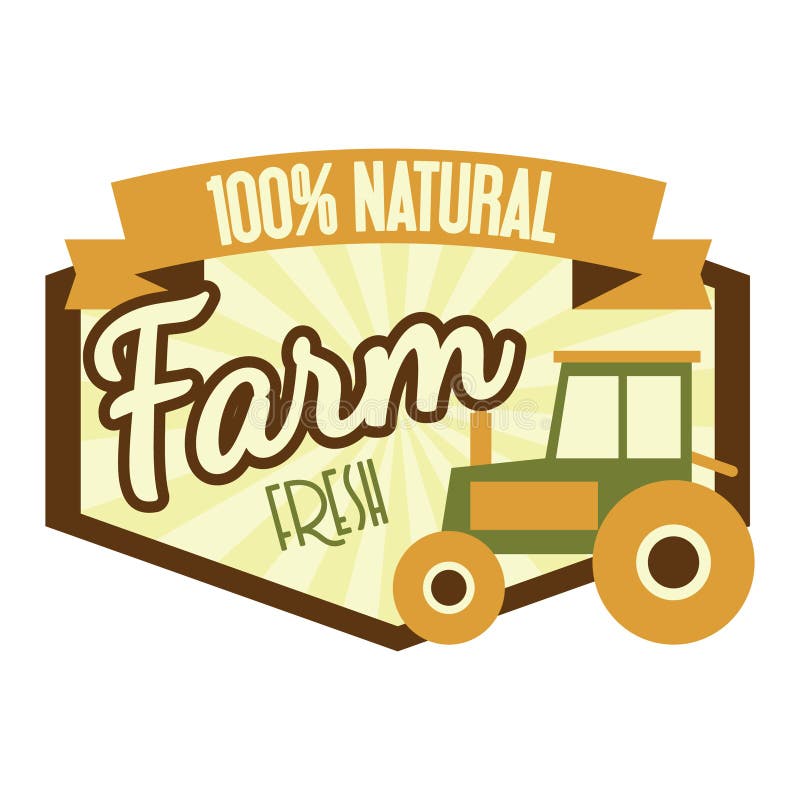 Farm Fresh Label. Vector Illustration Decorative Design Stock Vector ...