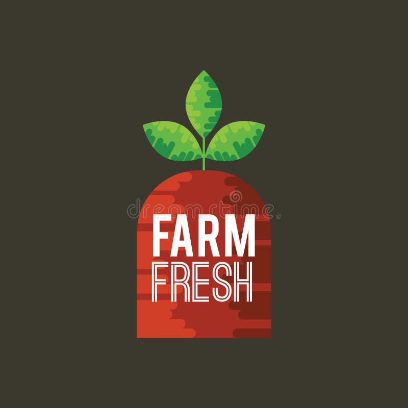 Farm Fresh Label. Vector Illustration Decorative Design Stock Vector ...