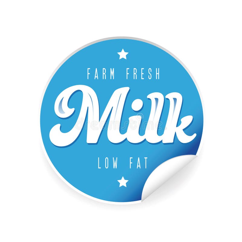 Farm fresh milk sign stock vector. Illustration of hand - 106156861