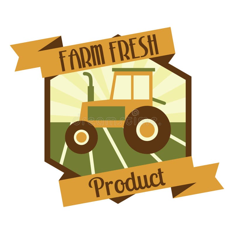 Farm Fresh Product Label. Vector Illustration Decorative Design Stock ...