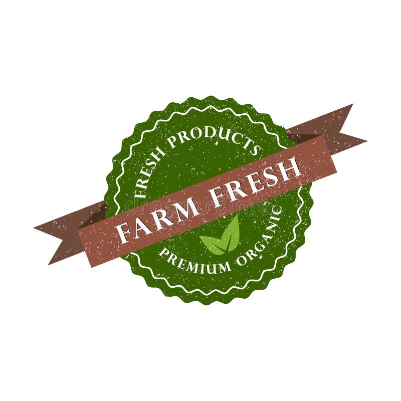Farm Fresh, Product, Premium Organic Icon. Vector Illustration Stock ...