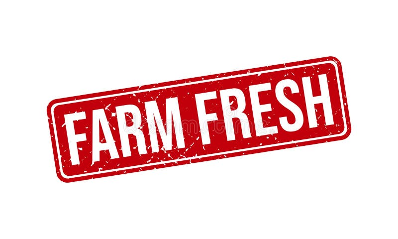 Farm Fresh Stamp Seal Vector Illustration Stock Vector - Illustration ...